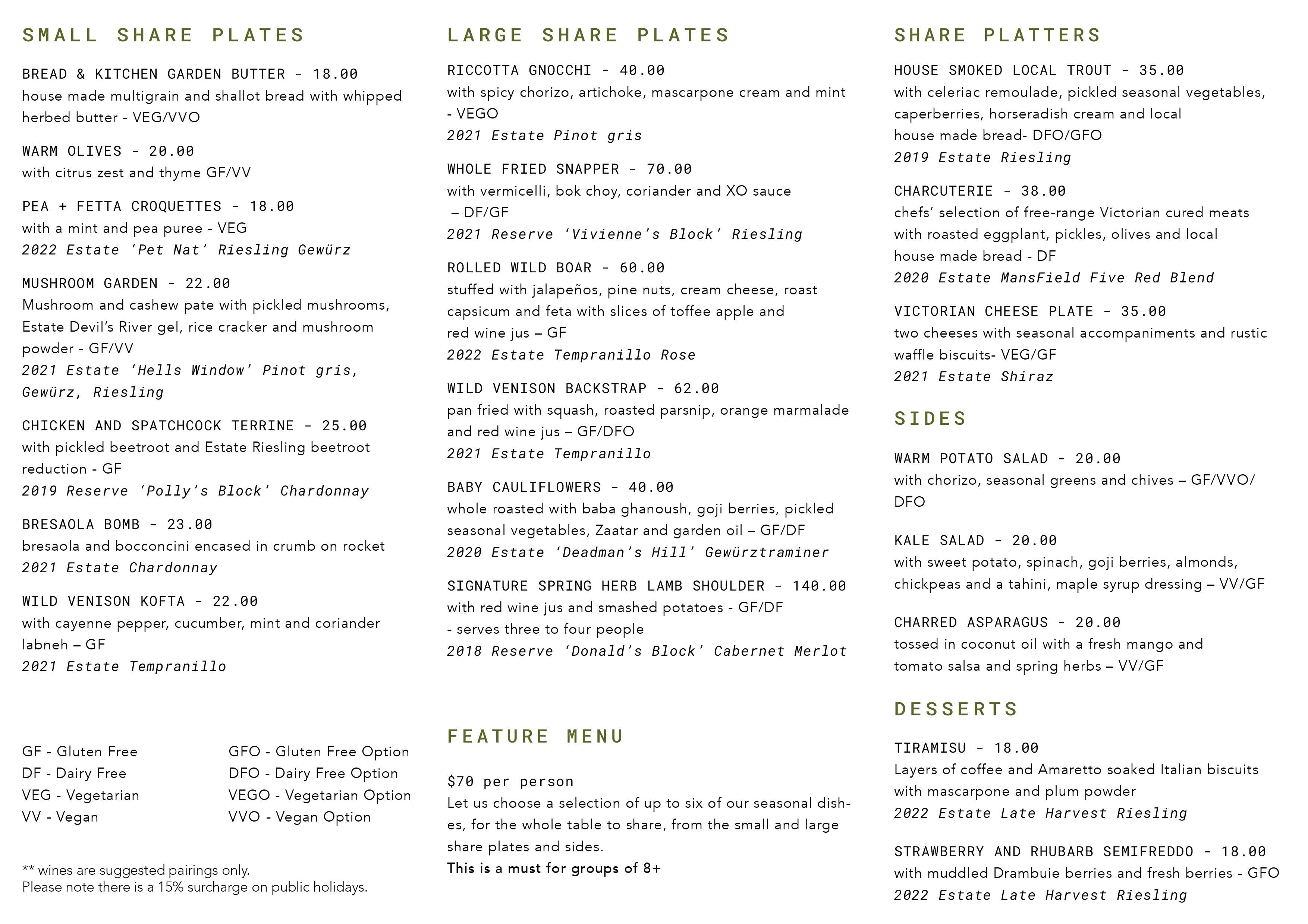 DINE WITH US - Delatite Wines