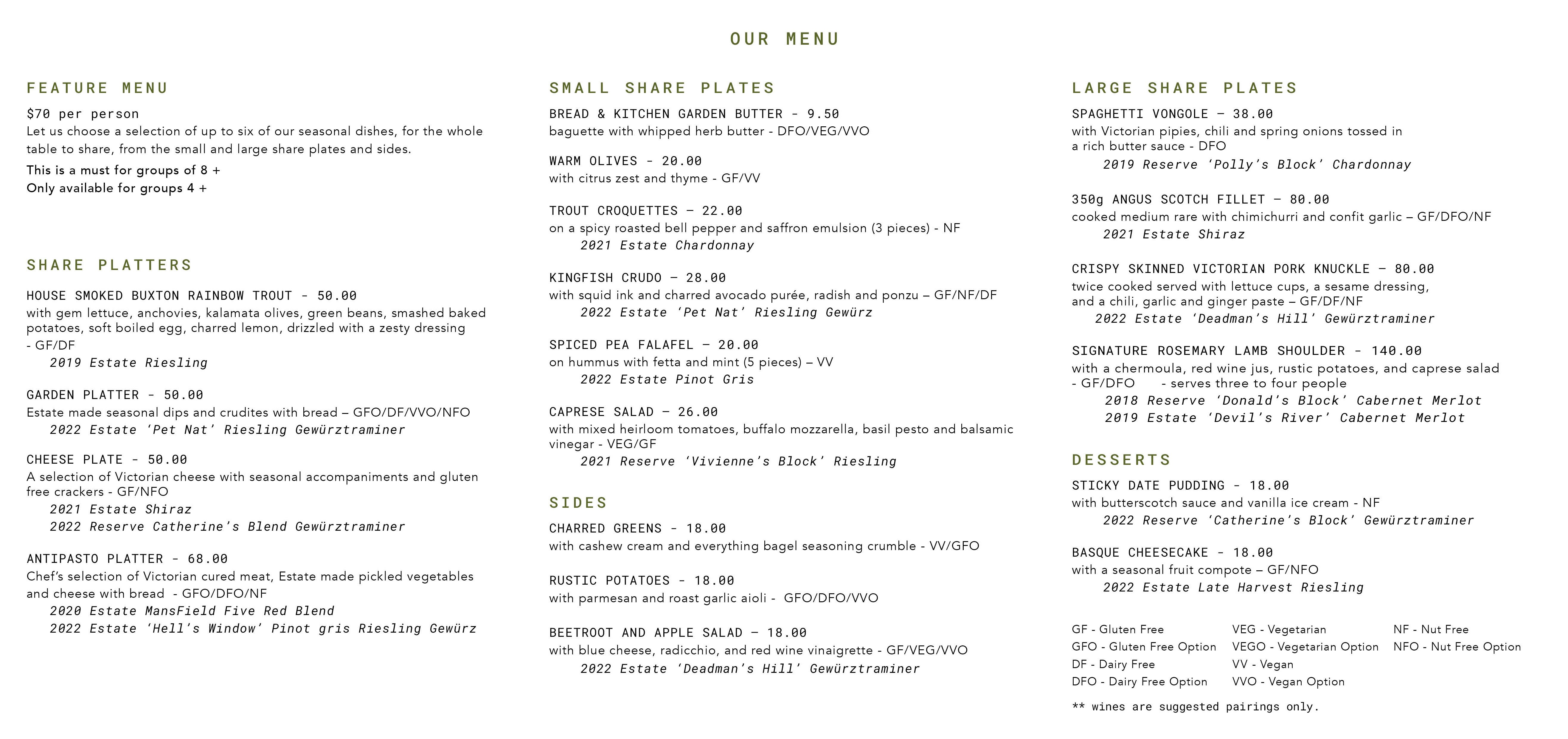 DINE WITH US - Delatite Wines